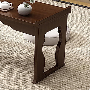 Retro Foldable Coffee Table, Japanese Tatami Table, Bay Window Zen Tea Table, Multifunctional Low Table (Color : A, Size : 60 * 30 * 27.5cm)