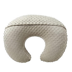 Baby Nursing Pillow and Body Positioner with Premium Minky Slipcover for Breastfeeding for Baby Boys and Girls, Feeding Pillow with Breathable Comfortable Pillowcase (Tidal Foam)