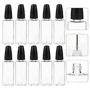 Scicalife 10pcs Needle Tip Glue Bottle Plastic Oil Bottle Steel Needle Dropper Bottles Precision Tip Applicator Bottles for DIY Quilling Craft Acrylic Painting