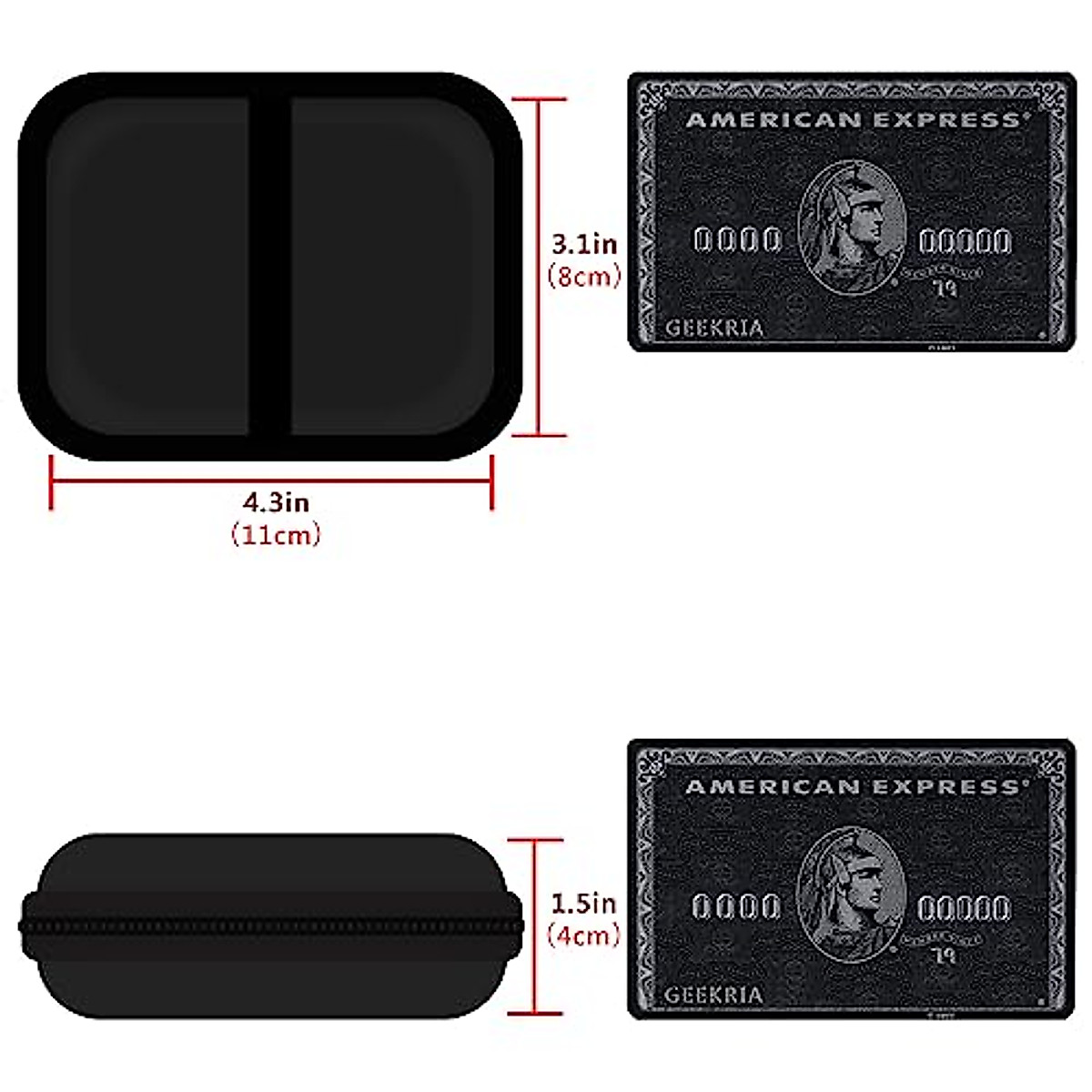 Geekria Shield Case Compatible with Bose, HiFiman, Phaiser, Shure Headset, Replacement Protective Hard Shell Travel Carrying Bag with Cable Storage (Black)