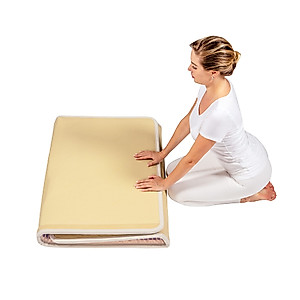 HealthyLine TAJ Far Infrared Heating Pad - Natural Crystal Gemstones Mat for Back Pain - Full Body Auto Shut Off - Rejuvenating Negative Ions and Photon Lights (1/2 Left)