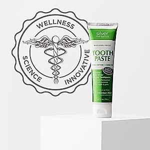 American Biotech Labs - Silver Biotics - Tooth Paste - SilverSol Nano-Silver Infused Toothpaste - Naturally Whitening, Helps Clean and Protect - Triple Action Winter Mint - 4.0 oz.