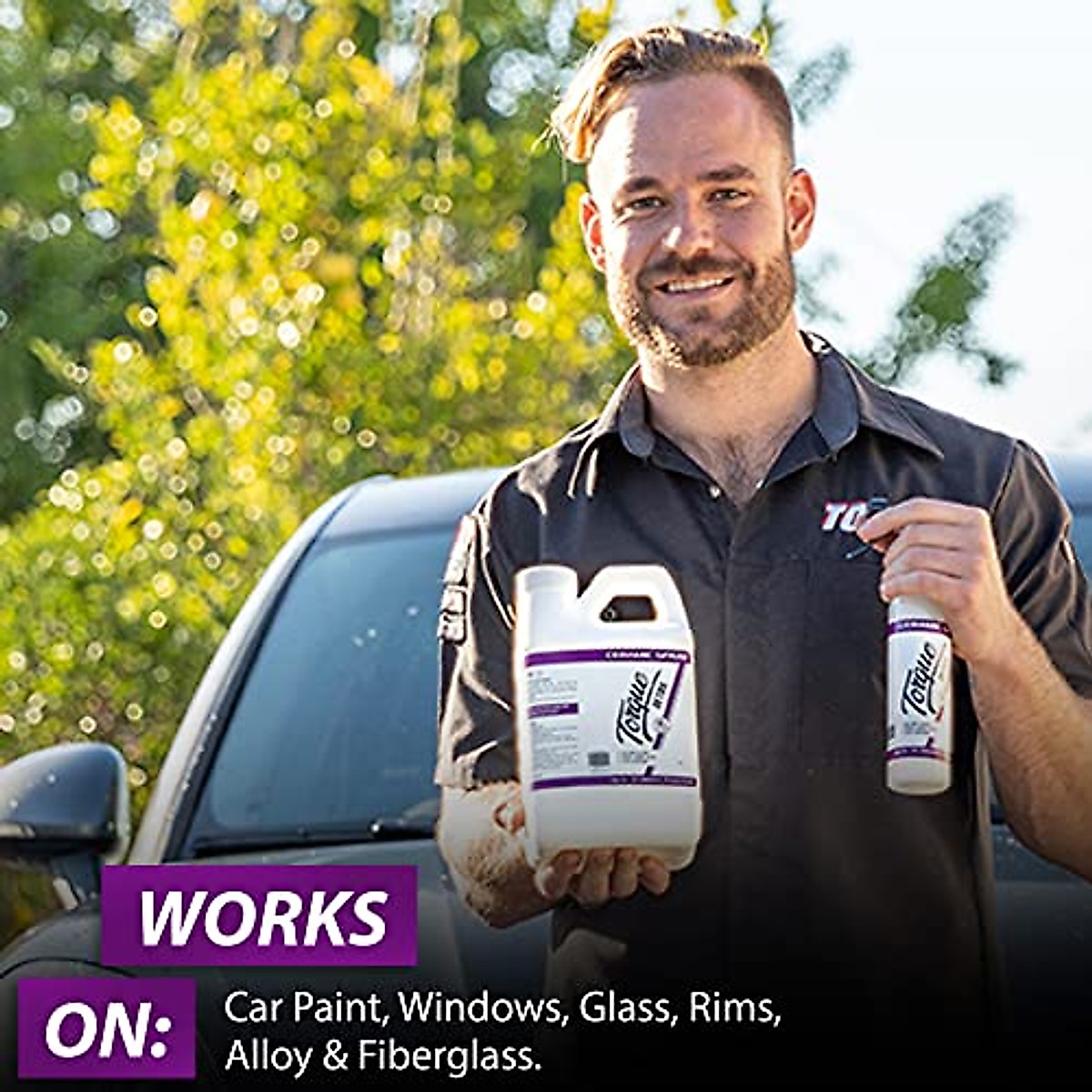 Torque Detail Ceramic Spray - Easy to Apply, Ceramic Coating Spray - Proprietary Silica Formula (Nano SiO2) Seals & Shields Car’s Clear Coat - Hydrophobic Protection & High-Gloss Shine (8 oz)