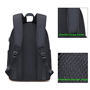 Abshoo Classical Basic Womens Travel Backpack For College Men Water Resistant Laptop School Bookbag (USB Black)