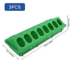 Dispenser Pigeon Dish 3pcs Bird Feeder Trough Pigeon Feeding Dish Quail Feeder Trough Food for Breeding Farming (Assorted Color) Small Feeder Poultry