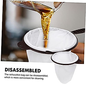 OKUMEYR 1pc Milk Tea Filter Bag Coffe Filter Coffee Strainers Machine Espresso Loose Tea Leaf Filter Coffee Filters Filter Coffee Machine Coffee Maker Filter White Fiber Cotton