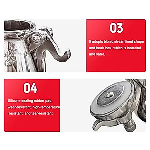 Hot Air Popcorn Machine, High Pressure Popcorn Maker, Chinese Stainless Steel Fire Heating Popcorn Popper,for Family Gathering Party Fun,268ml