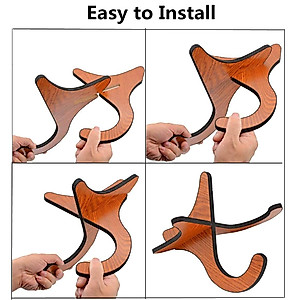 MSDance 17 Keys Kalimba Thumb Piano, Solid Koa Wood Professional Thumb Piano with Waterproof Protective Box,Kalimba stand and Study Instruction,Gift for Beginners Professional (Hand-rest Curve)