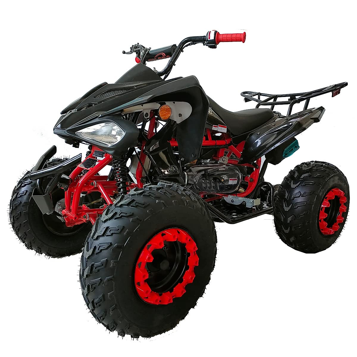 X-PRO Panther 200 Sports ATV with LED Headlights Automatic Transmission with Reverse, Big 23"/22" Tires! (Black, Factory Package)