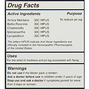 Miers Laboratories No Jet Lag Homeopathic Jet Lag Remedy (1 Pack, 32 Chewable Tablets), Travel Must Have, Flight Essential for Jet Lag Relief, Plant-Based.