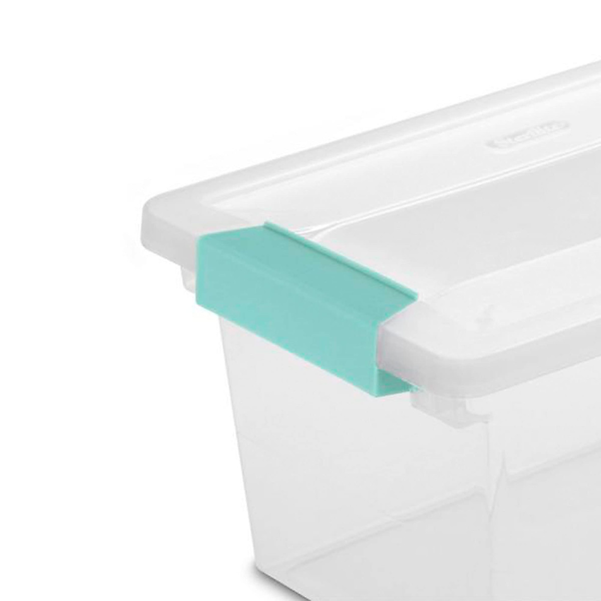Sterilite 64 Quart Large Latching Stackable Clear Plastic Storage Tote Box, 12 Pack & Deep Clip Container Bins for Organization and Storage, 4 Pack