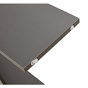 Voohek Bathroom Toilet Shelf, 3-Tier Storage Cabinet Shelves Organizer SpaceSaver w/Doors, for Laundry, Grey