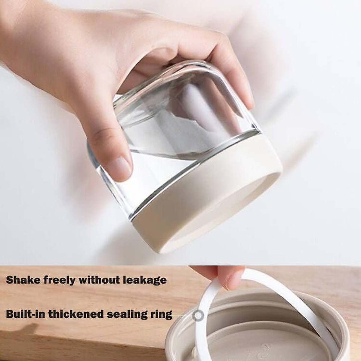 2 Pack Glass Jars with Screw Lids for Salad Dressing, 10oz Overnight Oats, Condiment Sauce, Baby Food Kids Snacks, Meal Prep Container, Canning Spice Wide Mouth Leak Proof Storage Airtight Containers