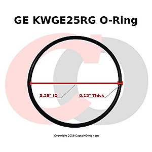 Captain O-Ring - GE KWGE25RG (WS03X10038) Replacement ORings for GE GXWH01C, CXWH08C, GXWH04F, GXWH20F, GXWH20S, GXRM10 & GX1S01R Water Filters (3 Pack)