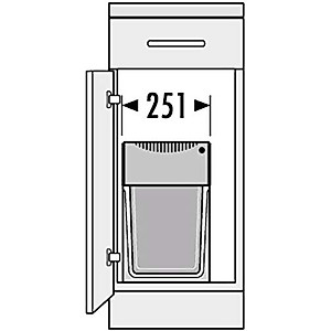 Kitchen Cabinet Double Waste Bin HAILO Tandem 30L Under The Sink Waste sorter 2 x 15 liters