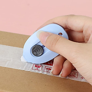 6pcs Mini Ceramic Box Cutter, Package And Box Opener, Retractable Safety Cutters, Small Utility Knife Ceramic Blades with Keychain Hole(Pink Green Blue)