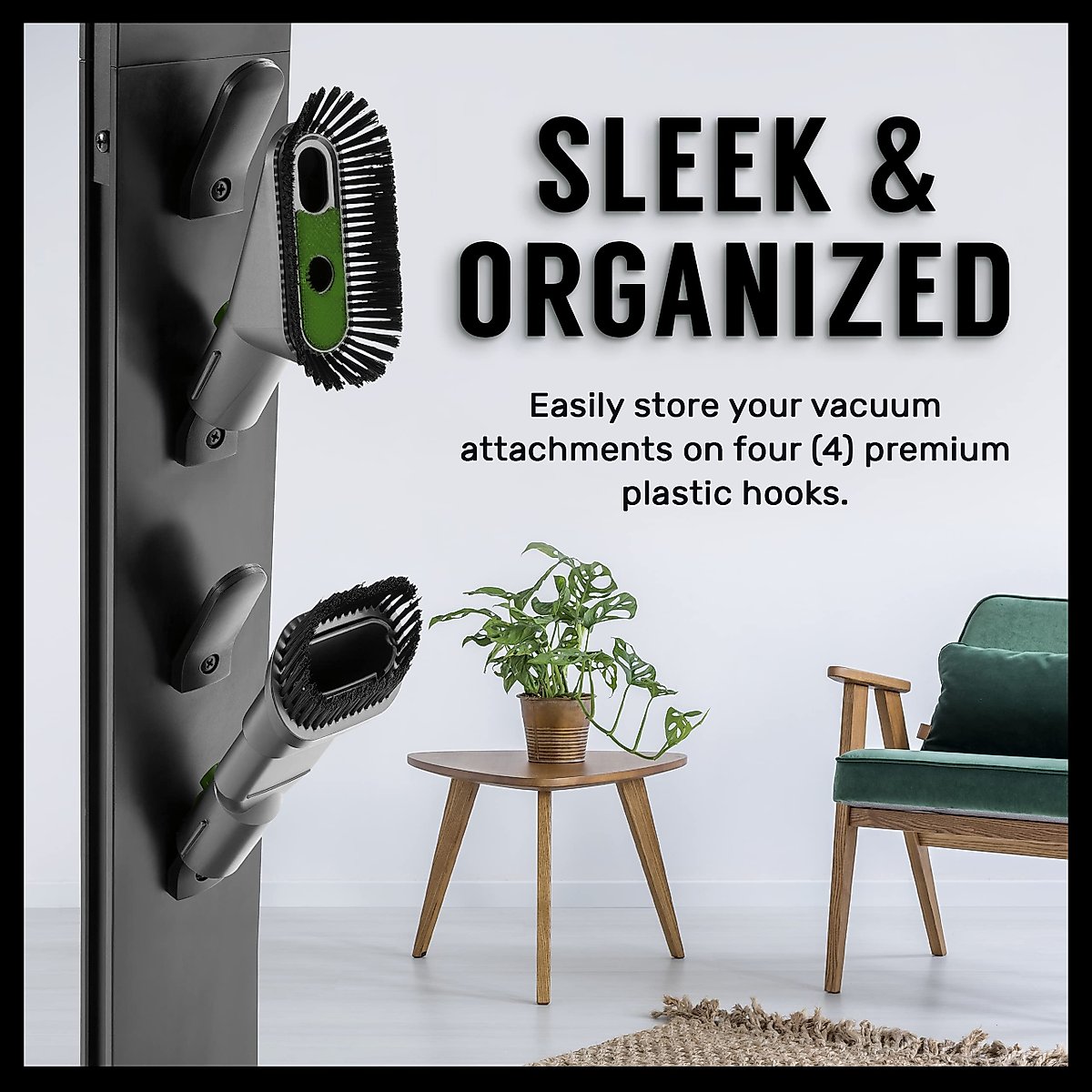 TechOrbits Docking Station Organizer - Vacuum Stand and Attachment Holder, Compatible with Cordless Dyson Vacuum Cleaner V12, V11, V10, V8 and V7 Models & Accessories
