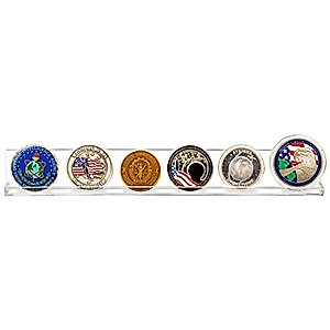 Better Display Cases Wall-Mounted Acrylic Floating Shelf for Collectible Challenge Coins (A096)