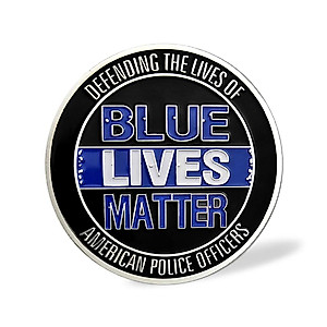 Thin Blue Line Police Officer Challenge Coin Law Enforcement Military Coin Collection