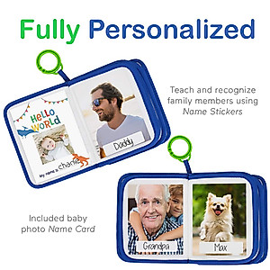 Urban Kiddy™ Baby's My First Family Album | Soft Photo Cloth Book Gift Set for Newborn Toddler & Kids (Dinosaur)