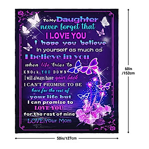 ALBRINT Daughter Gift from Mom, Gifts for Daughter, to My Daughter Blanket, Best Daughter Gifts from Mom,for My Daughter Blanket 60"x50"