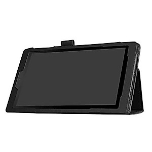 for Amazon Kindle Fire HD8 7th 8th Generation (2017/2018 Release Version) Tablet Cover,Ultra Slim Lightweight Folio Stand Leather Case for Kindle Fire HD 8 7th 8th Gen 8inch (Li-Black)