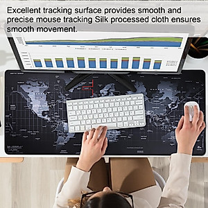Cmhoo XXL Professional Large Mouse Pad & Computer Game Mouse Mat (35.4x15.7x0.1IN, Map) (90*40 Map)