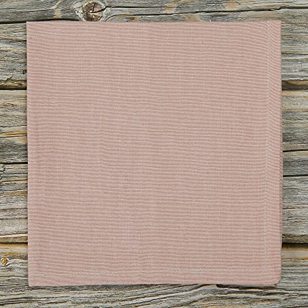 Country Maison Cloth Napkins | Pack of 6 Dinner Napkins | 18”X18” | 100% Cotton Cocktail Napkins | Table Napkins | Chambray | Peach