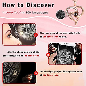 U UQUI Rose Bear Gifts for Her, Flower Bear Rose Teddy Bear with Box Lights Necklace Balloon Card, Cute Romantic I Love You Anniversary Birthday Gifts & Decorations