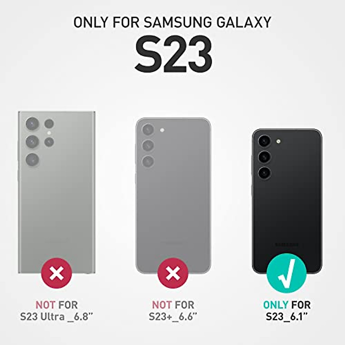 SUPCASE Unicorn Beetle Pro Case for Samsung Galaxy S23 5G (2023), Full-Body Dual Layer Rugged Belt-Clip & Kickstand Case (Black)