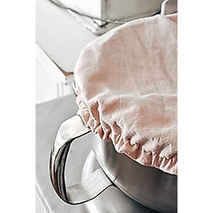 Hell Blues HB 100% Organic Elastic Food Bowl 4-Pack Small Bowl/Jar Covers Unbleached Stretched Food Reusable ~ Alternative to Plastic/Foil Covers (Fits upto 4" - 6.5" inches)