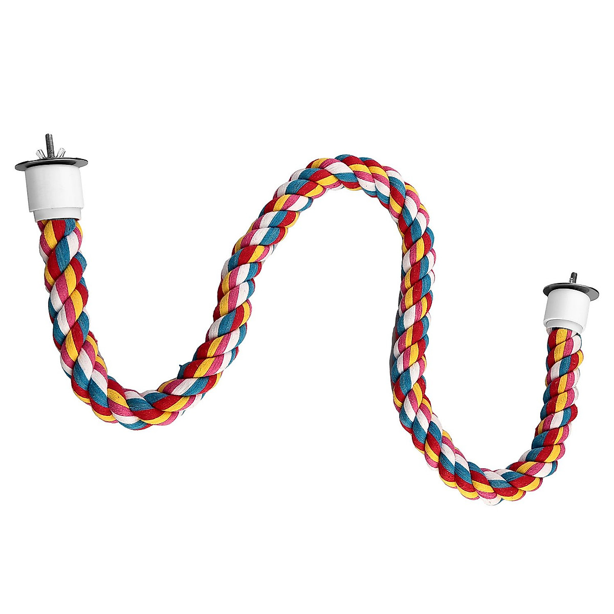 Jusney Bird Rope Perches,Parrot Toys 41 inches Rope Bungee Bird Toy (41 inches)[1 Pack]