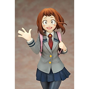 Bell Fine My Hero Academia: Konekore: Ochaco Uraraka (Uniform Version) 1:8 Scale PVC Figure, Multicolor