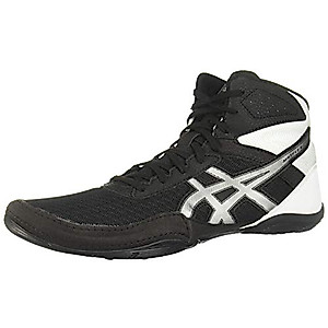 ASICS Men's Matflex 6 Wrestling Shoes, 13, Black/Silver