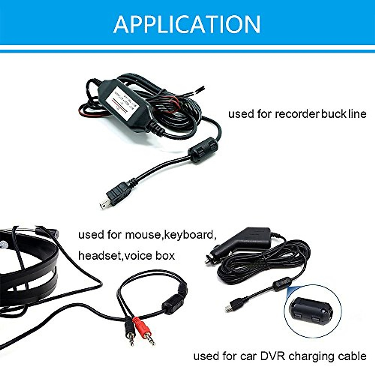 Yarachel 50PCS RFI EMI Noise Suppressor Cable Clip for 3.5mm/ 5mm/ 7mm/ 9mm/ 13mm Diameter Cable