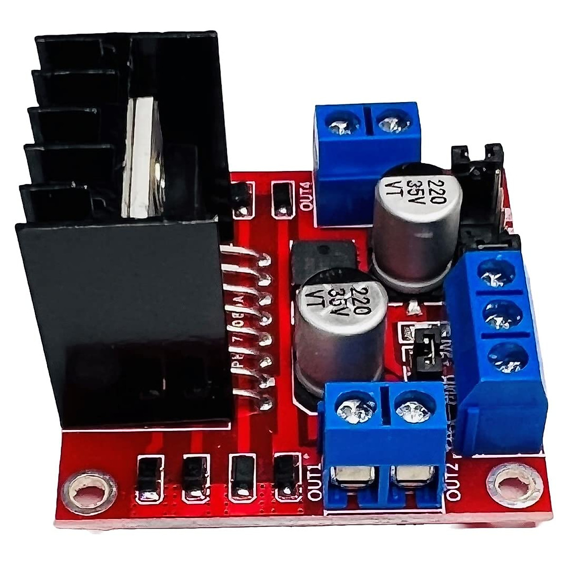 DIYables L298N Motor Driver Module for Arduino, ESP32, ESP8266, Raspberry Pi, 2 Pieces