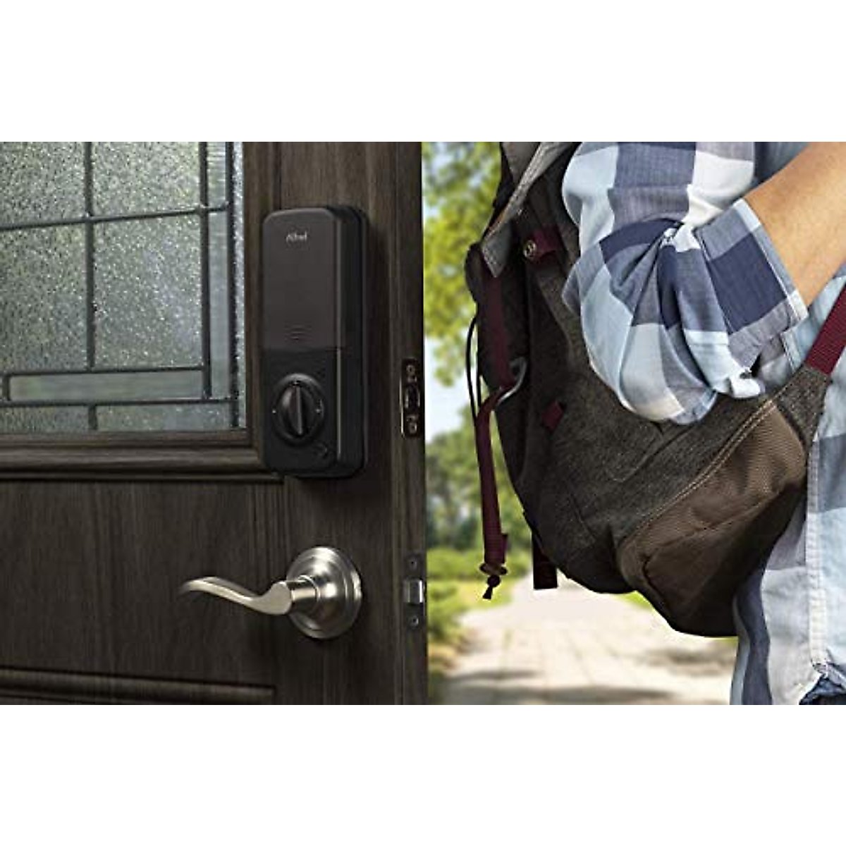 Alfred Touchscreen Keypad Pin + Bluetooth + Z-Wave + Key Entry (DB1-B-BL) Smart Door Lock