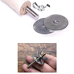 heyous 8 Set Bird Cage Feeder Stand Perches Accessories Hardware - 8pcs Wing Nut 8pcs Set Screw and 16pcs Flat Washer Hamster Board Pole Fixing Breeding Box Screws