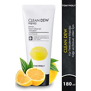 TONYMOLY Clean Dew Lemon Foam Cleanser, Lemon, 6 Fl Oz