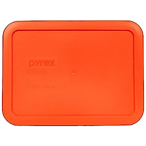 Pyrex 7210-PC 3-Cup Pumpkin Orange Replacement Storage Lid - 4-Pack
