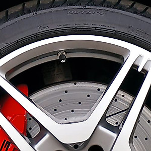 4 PCS Bear's Paw Car Wheel Tire Valve Stem Caps, Airtight Dust Proof Leak Proof Covers, Stainless Steel Corrosion Resistant Tire Decorations, Car Accessories for SUV Motorcycle Bicycle (Black)