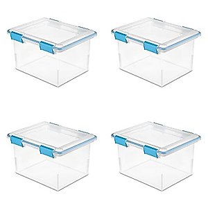 STERILITE 32Qt Clear Gasket Box 19334304 32Qt Clear Gasket Box (Pack of 4)