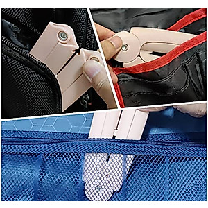 Fineget Foldable Travel Clothes Hangers with Clips Portable Plastic Clothing Coat Carry-on Hangers Saving Space Hangers Light Weight Drying Rack for Travel Pink (4 Pcs + 8 Clips)