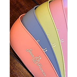 Jean Frances | Silicone Baby Bibs Set Of 2, BPA Free Waterproof Soft Durable Adjustable Silicone Bibs for Infants & Toddlers (Pink/Purple)