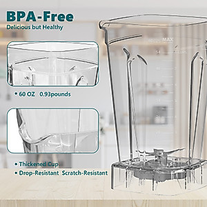 OMMO Professional Blender, Countertop Blenders for Kitchen Max 1800W, Home and Commercial Blender with Timer, 68oz BPA Free Blender for Shakes and Smoothies, Nuts, Ice and Fruits, Dishwasher Safe