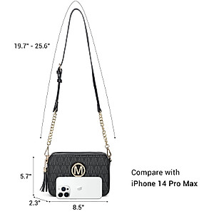 MKP Stylish Lightweight Fashion Crossbody Bag for Women Chic Signature Shoulder Messenger Bag with Tassel Zipper Pocket