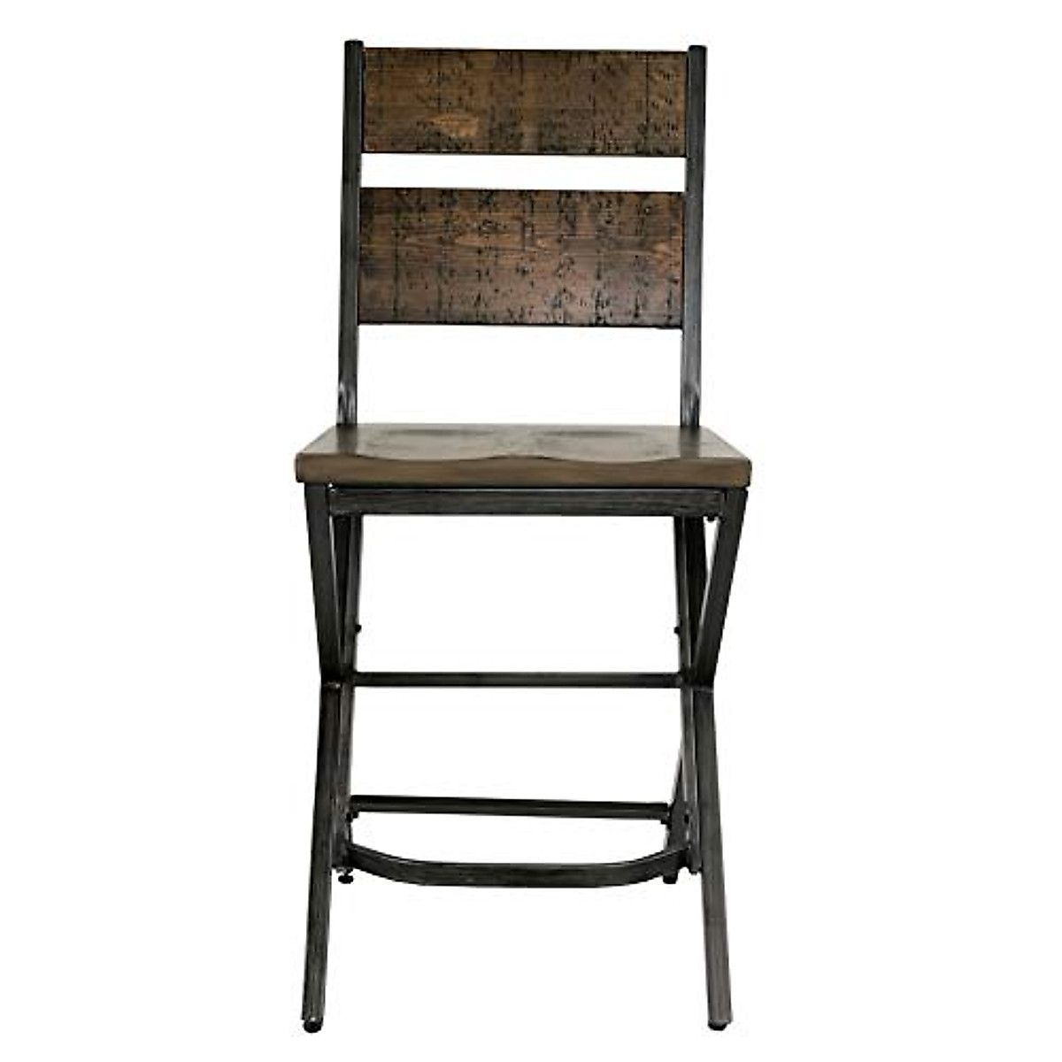 Signature Design by Ashley Kavara 24" Rustic Counter Height Barstool, 2 Count, Brown