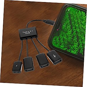 Hemobllo 1 Set Laptop Port Hubs Keybar Adaptador Universal LAN Port Hubs USB Hub Blackets Hub Hub Noire U Disk USB Drive Hub Converter Cable Keypad Extender USB Splitter Cell Phone Adapter
