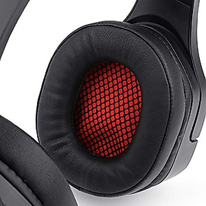 Redragon H250 THESEUS LED Wired Gaming Headset, Stereo Surround-Sound, Noise Cancelling Over-Ear Headphones with Mic, Volume Control, Compatible with PC, PS4/3, Xbox One and Nintendo Switch