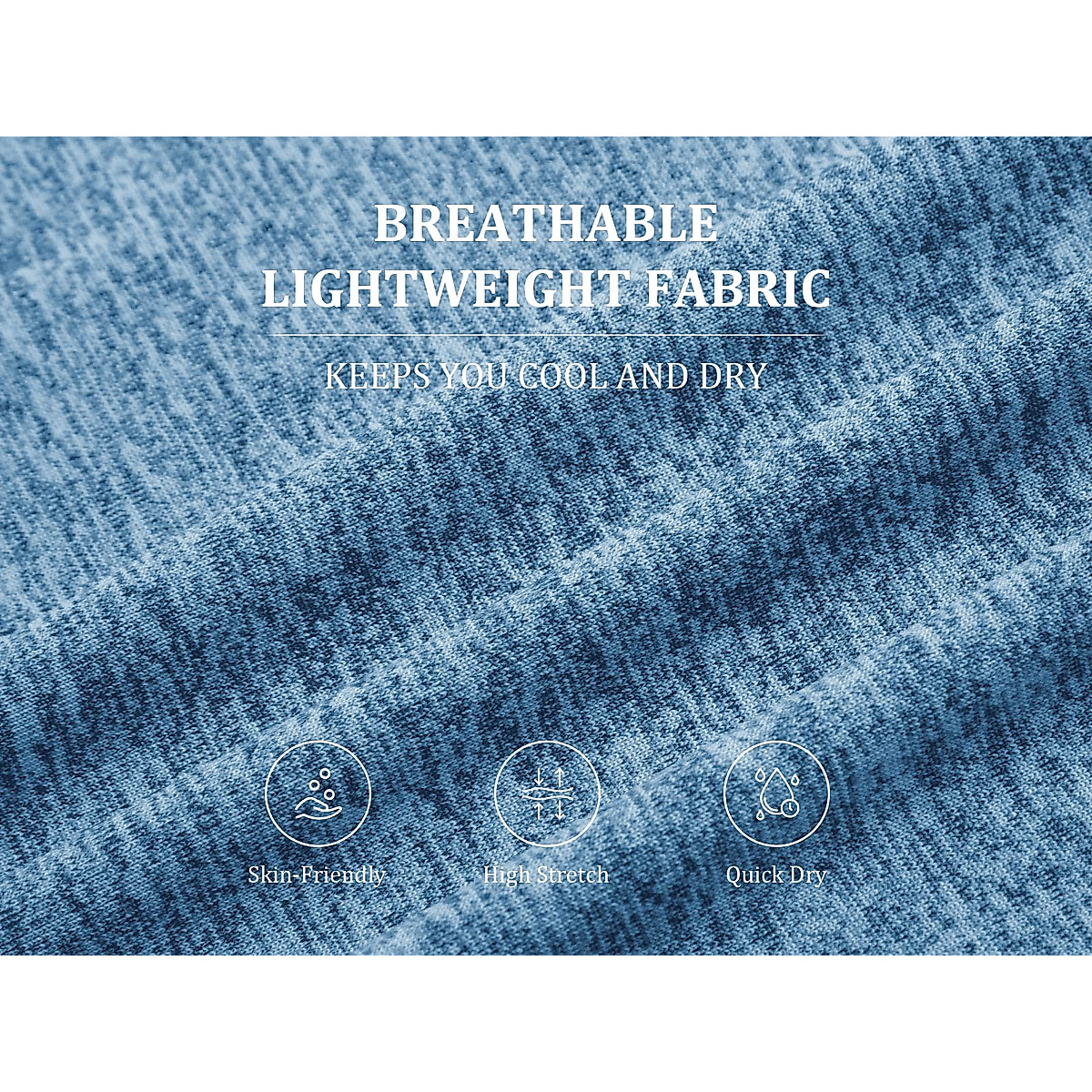 Kimmery Women's Moisture Wicking Shirt, Breathable Comfy Exercise Top, Short Sleeve Sports Wear, Blue XL